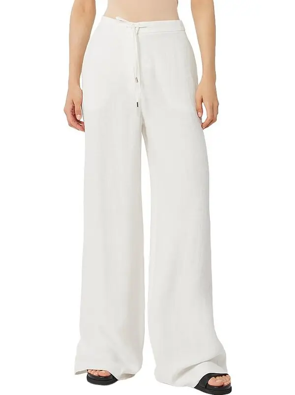 Max Mara Mstpelota Drawstring Linen Pants - Natural