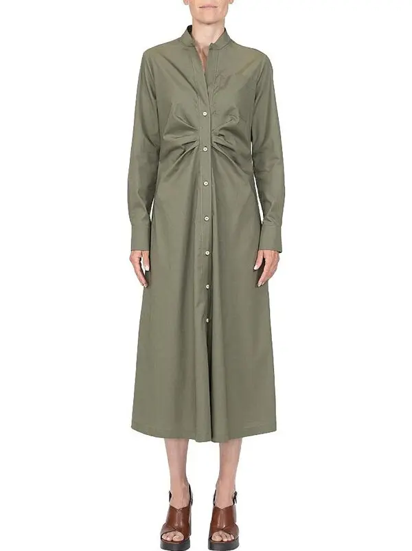 CALLAS MILANO Genny Long Sleeve Shirt Dress - Olive