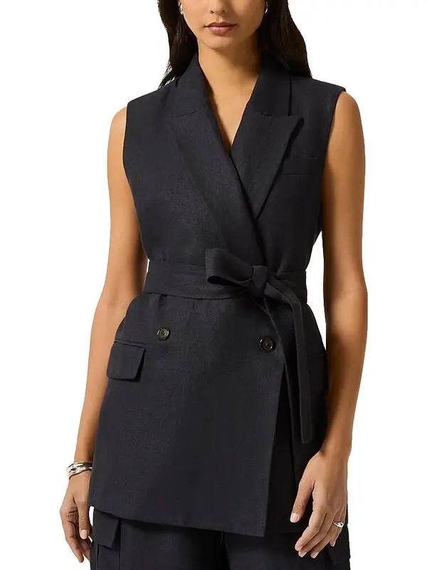 ARGENT Belted Vest - Midnight