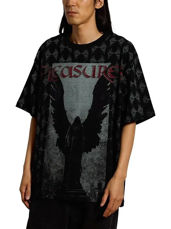 PLEASURES Judgment Logo Graphic T-shirt - Black