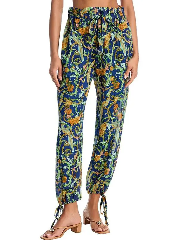 CONIGLIO PALM BEACH Printed Beach Pants - Royal Birds Navy