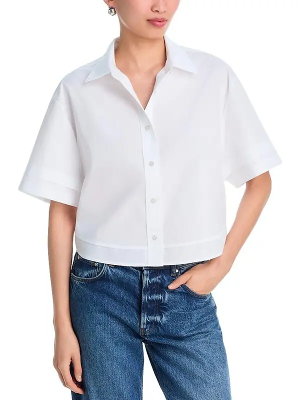 7 For All Mankind Double Cuff Shirt - Optical White