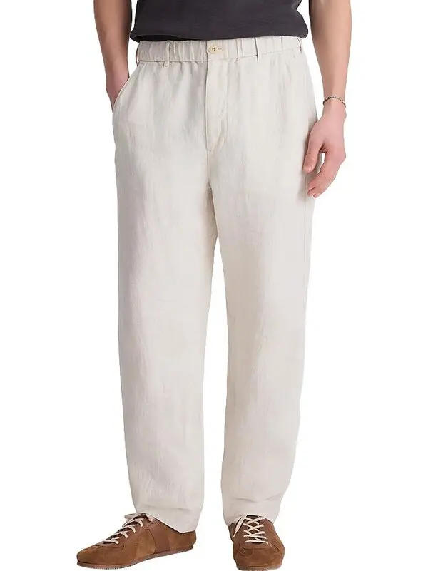 Madewell Regular Fit Linen Pants - Bleached