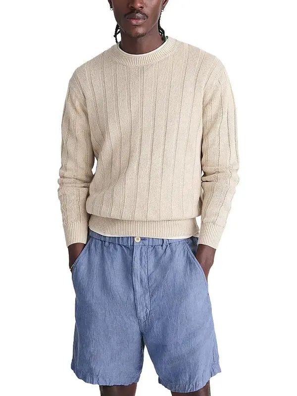 Madewell Regular Fit Linen 6.5" Pull On Shorts - Light Chambray