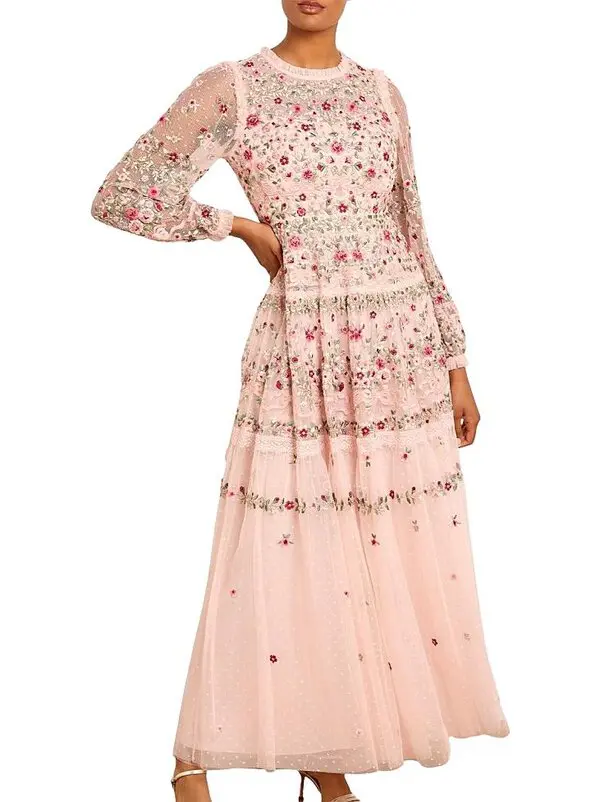 NEEDLE & THREAD Ribbon Bouquet Gown - Petal Pink