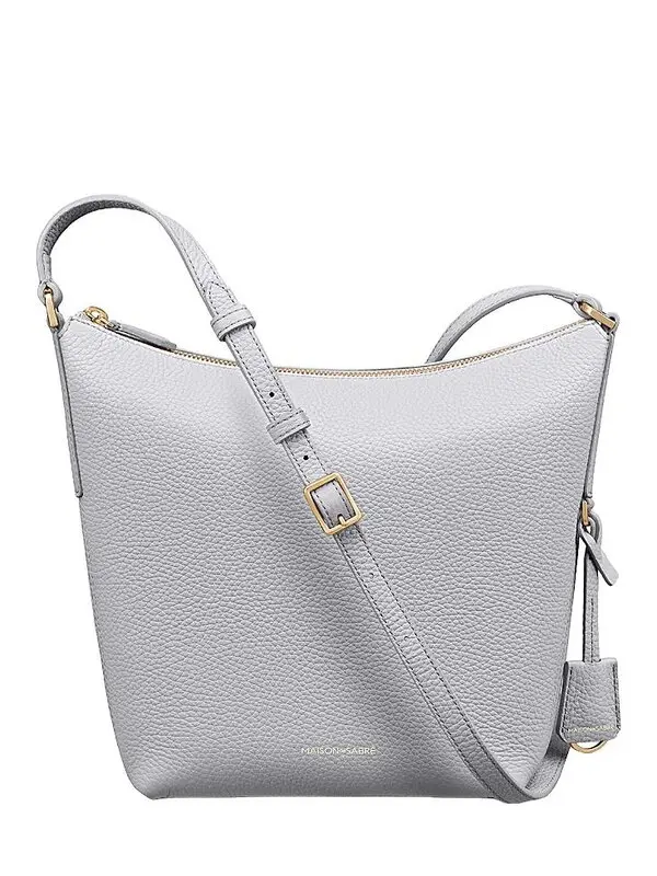 MAISON DE SABRE Leather Zipped Bucket Bag - Dove Grey