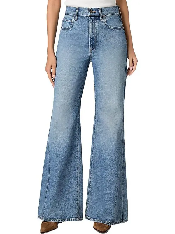 Paige Callie High Rise Relaxed Flare Leg Jeans - Elysian