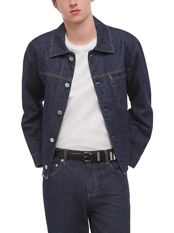 Helmut Lang Raw Hem Trucker Jacket - Rinsed Indigo