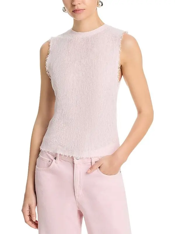 Helmut Lang Raw Edge Knit Top - Pnk