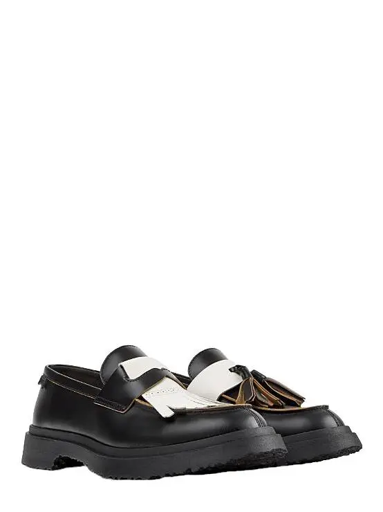 Camper Walden Twins Leather Moccasins - Black
