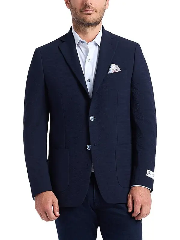 Robert Graham Harston Regular Fit Woven Sport Coat - Navy