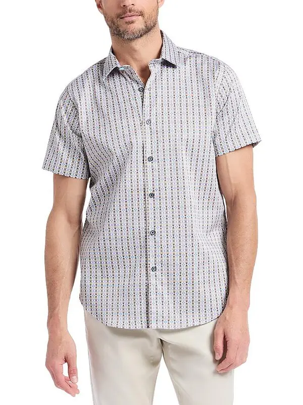 Robert Graham Abbotswell Printed Short Sleeve Woven Shirt - Multi