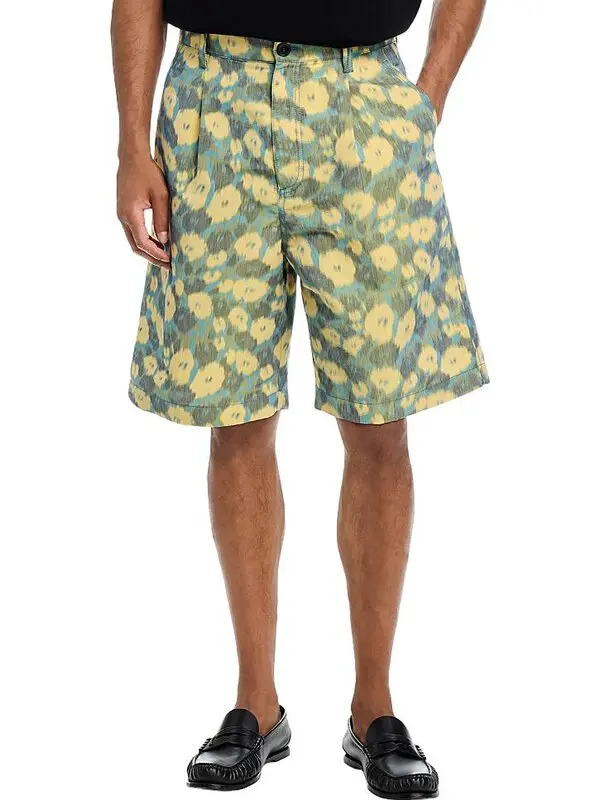 Marni Floral Print Bermuda Shorts - Cobalt