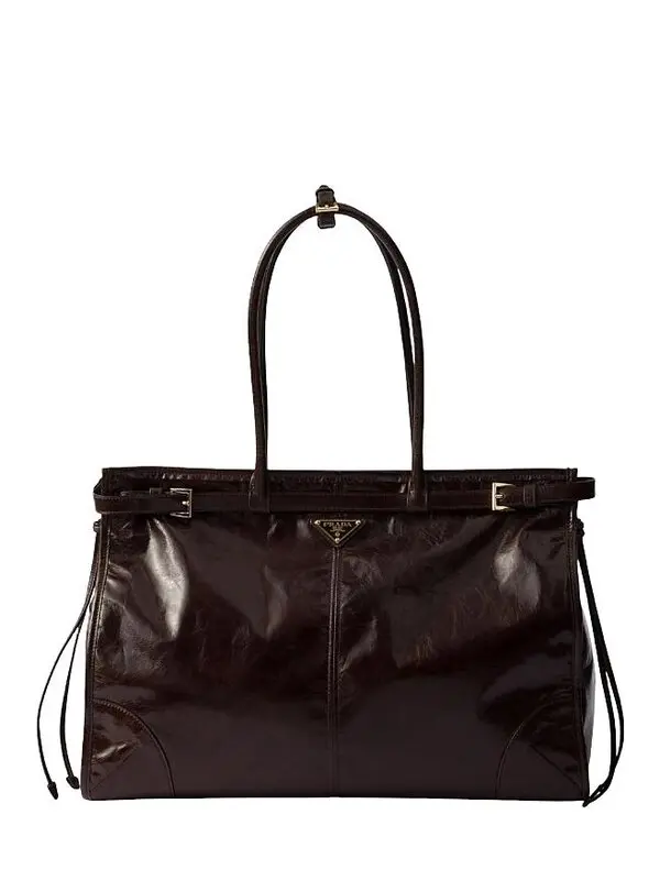 Prada Extra-large Leather Handbag - Brown