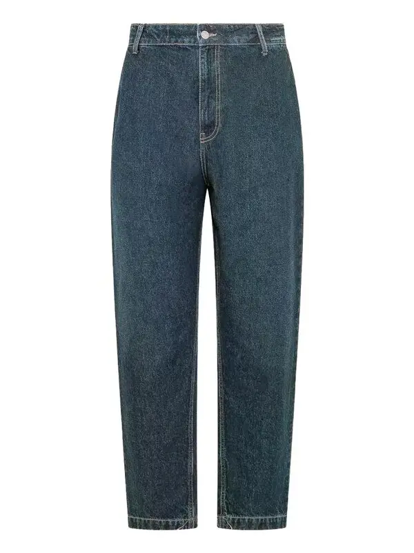 THE.NIM Logo-patch Straight-leg Jeans - Blue