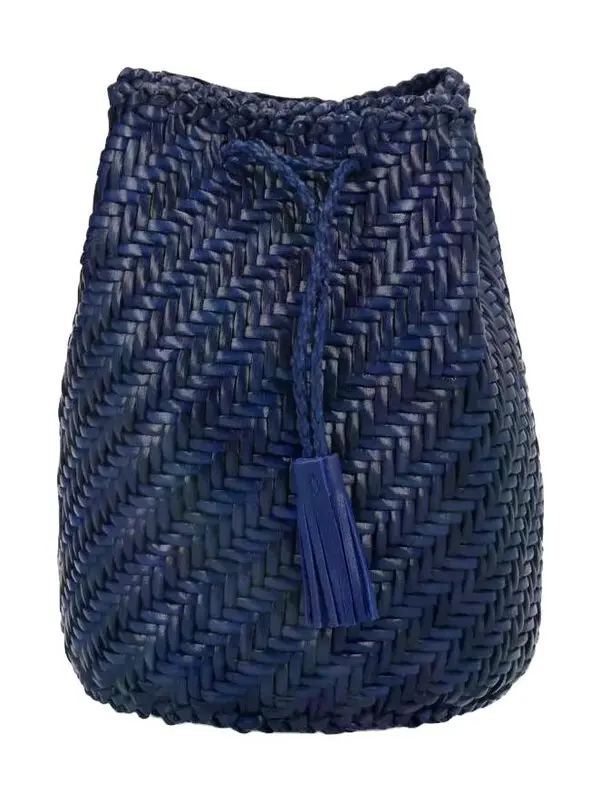 Dragon Diffusion Pompom Double Jump Woven Clutch Bag - Blue