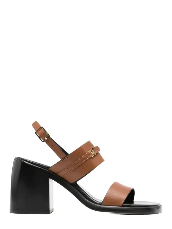 SERGIO ROSSI Logo-plaque Buckle-fastening Sandals - Neutrals