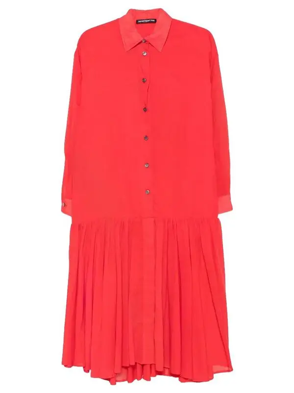 DEPARTMENT 5 Pleated Shirt Dress - Red