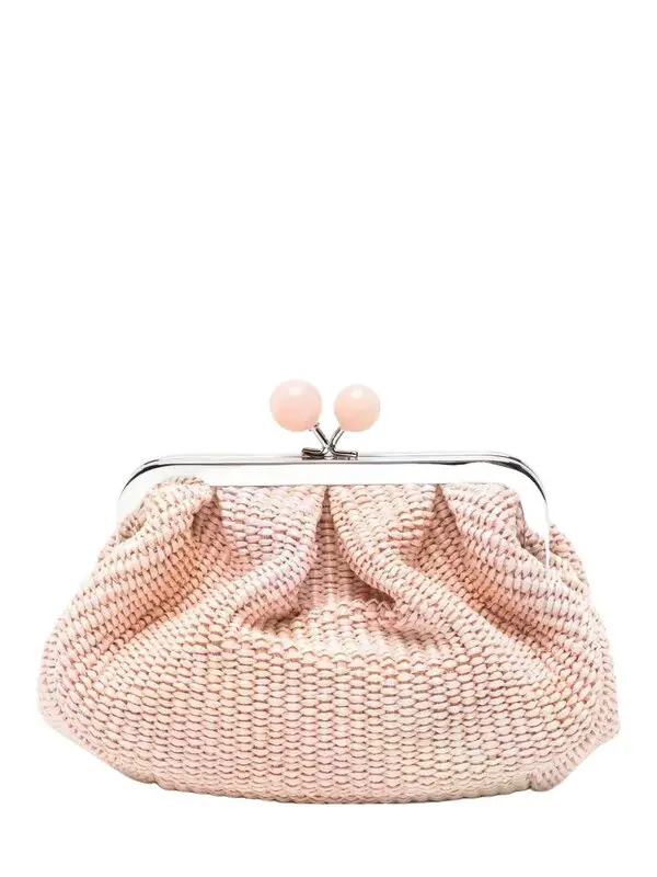 Max Mara Pasticcino Woven Clutch - Pink