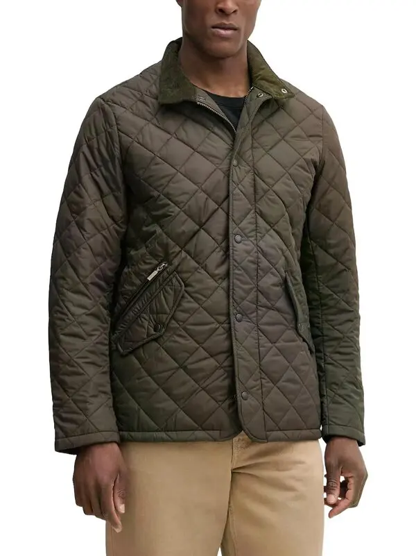 Barbour Corduroy-collar Quilted Jacket - Green