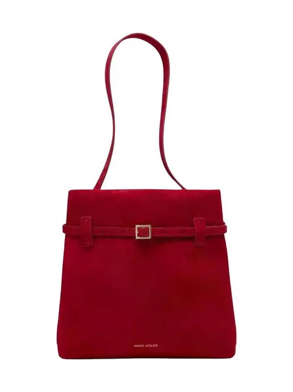 Manu Atelier Buckle-detail Shoulder Bag - Red