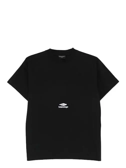 Balenciaga Short Sleeve Crew Neck T-shirt - Black White