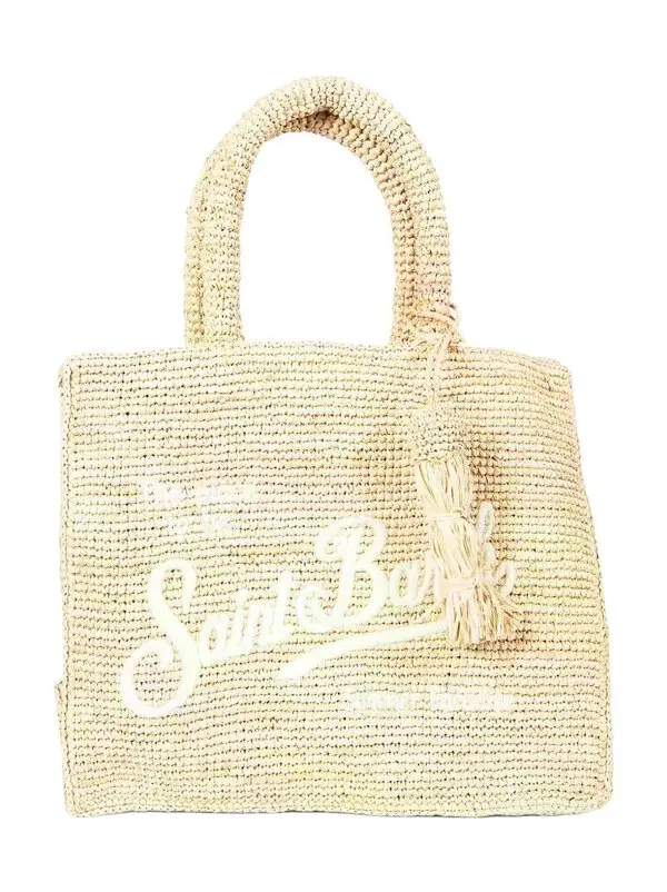 MC2 SAINT BARTH Colette Raffia Tote Bag - Neutrals