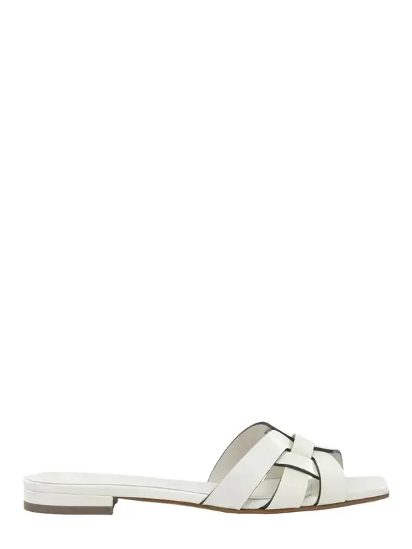 SERGIO LEVANTESI Norma6 Leather Sandals - White