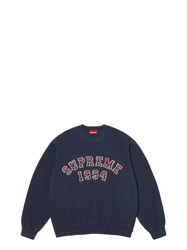 Supreme Plaid Arc Crew Neck Sweater - Blue