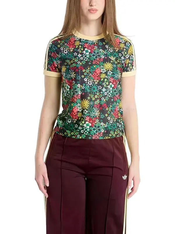 Adidas X Liberty London Floral-print T-shirt - Black