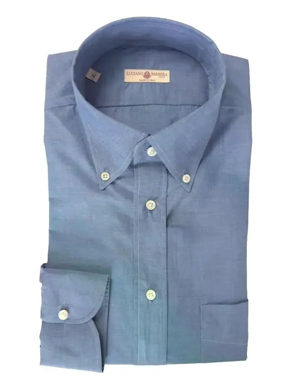 Luciano Barbera Button-down Collar Shirt - Blue