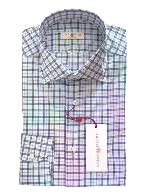 Luciano Barbera Plaid-pattern Button-down Shirt - White