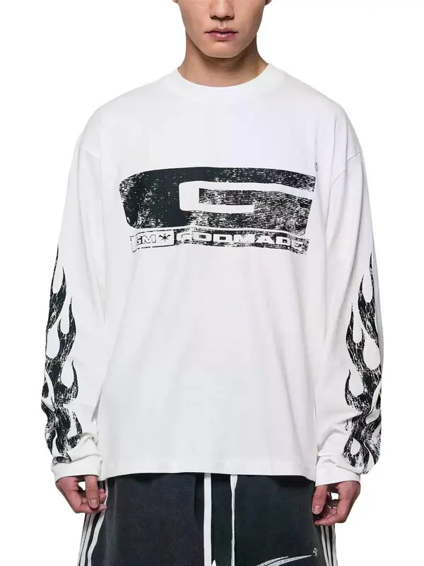 GODMADE Graphic-print Long-sleeve T-shirt - White