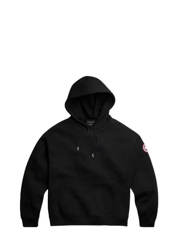Canada Goose Logo-patch Drawstring Hoodie - Black