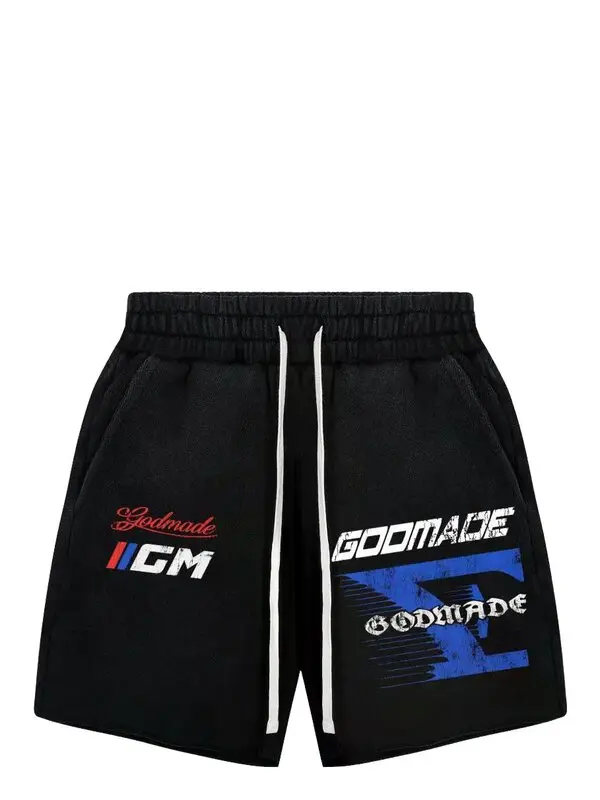 GODMADE Logo-print Shorts - Black