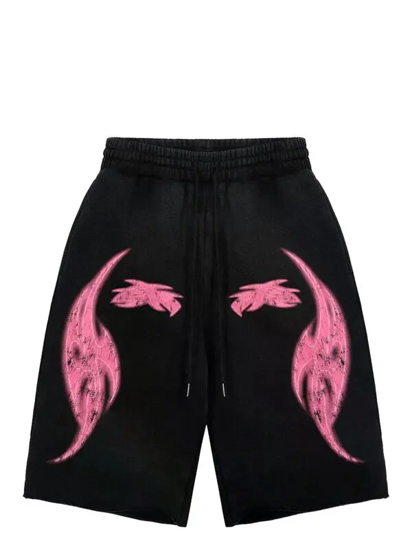 GODMADE Graphic-print Relaxed Shorts - Black