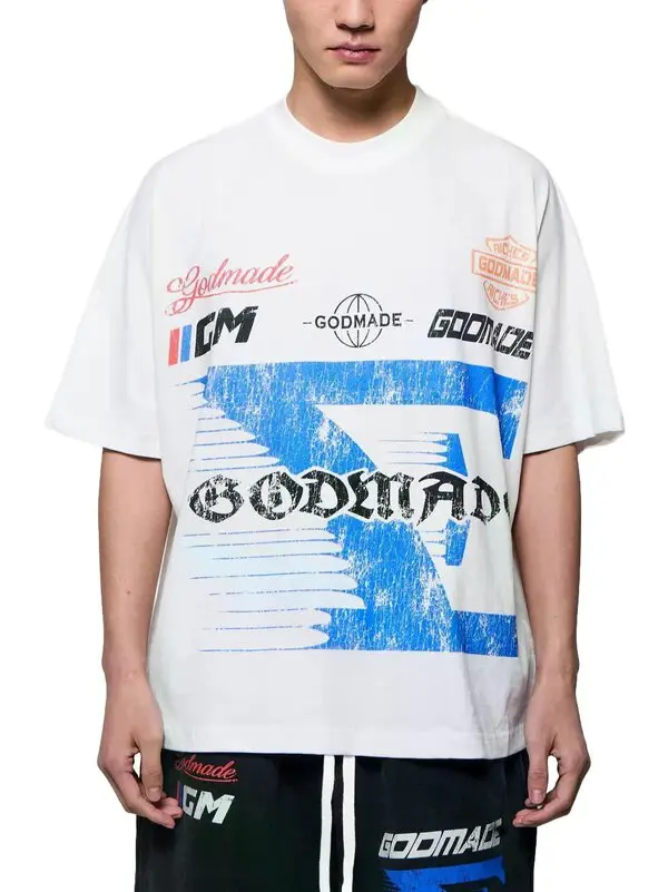 GODMADE 7 Speed Graphic-print T-shirt - White