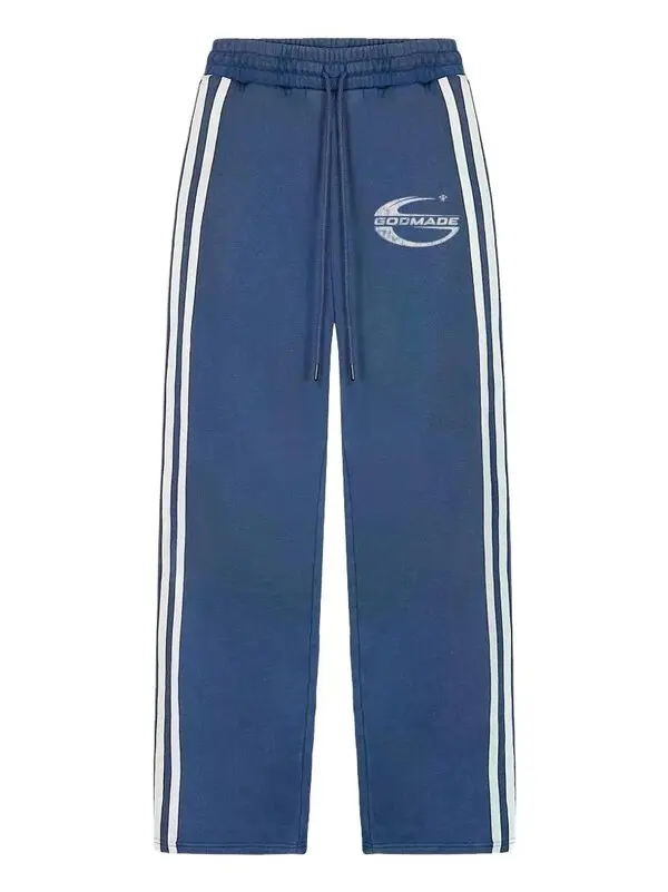 GODMADE Imperial Side-stripe Track Pants - Blue