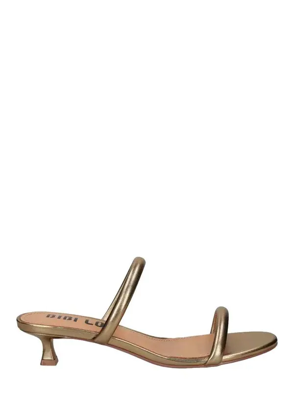 BIBI LOU Musa Metallic-effect Leather Sandals - Gold