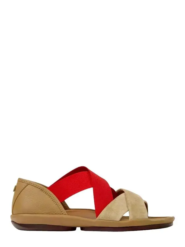 Camper Twins Crossover Strap Sandals - Neutrals