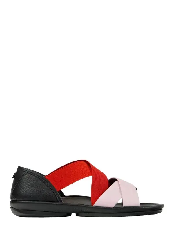 Camper Twins Leather Sandals - Black