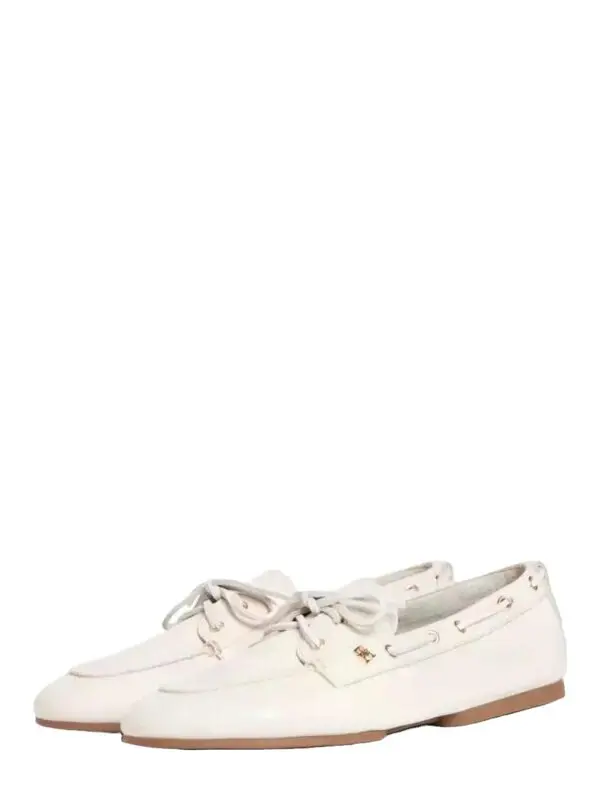 Tommy Hilfiger Leather Boat Shoes - Neutrals