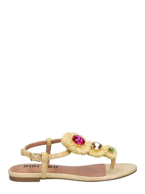 BIBI LOU Vavin Crystal-embellished Sandals - Neutrals