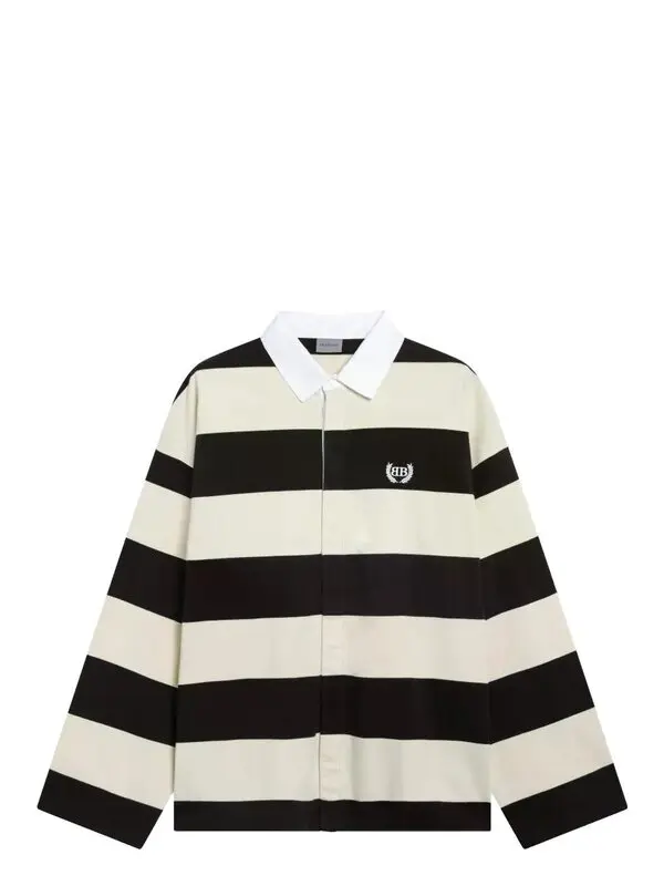 Balenciaga Striped Polo Shirt - Brown