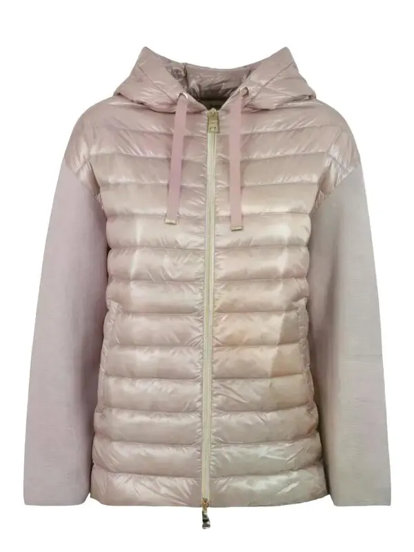 Herno Quilted-panel Hooded Jacket - Pink