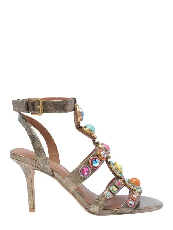 Kurt Geiger Octavia Crystal-embellished Sandals - Gold