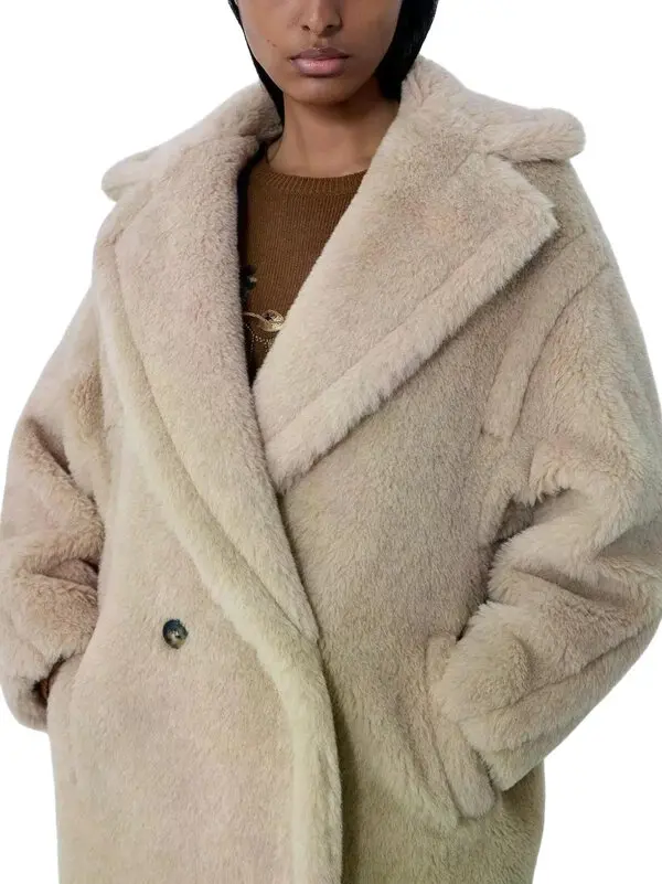 Max Mara Tedgirl Double-breasted Coat - Neutrals