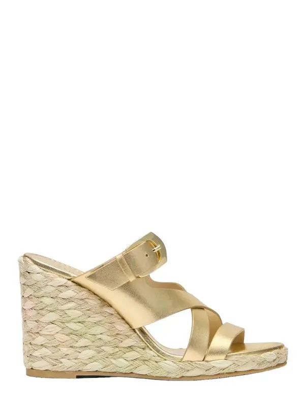 STUART WEITZMAN 8.5cm Sai Mules - Gold