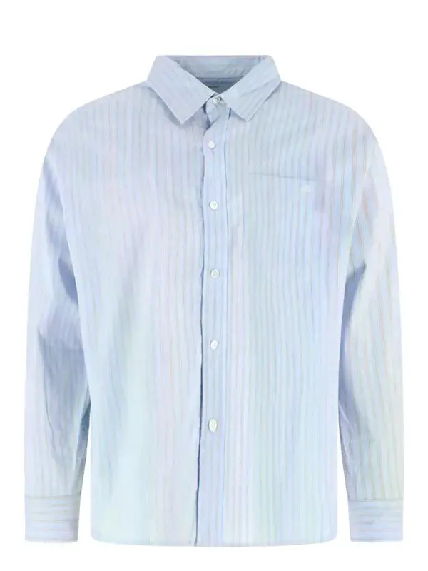 DUNST Striped Button-down Shirt - Blue