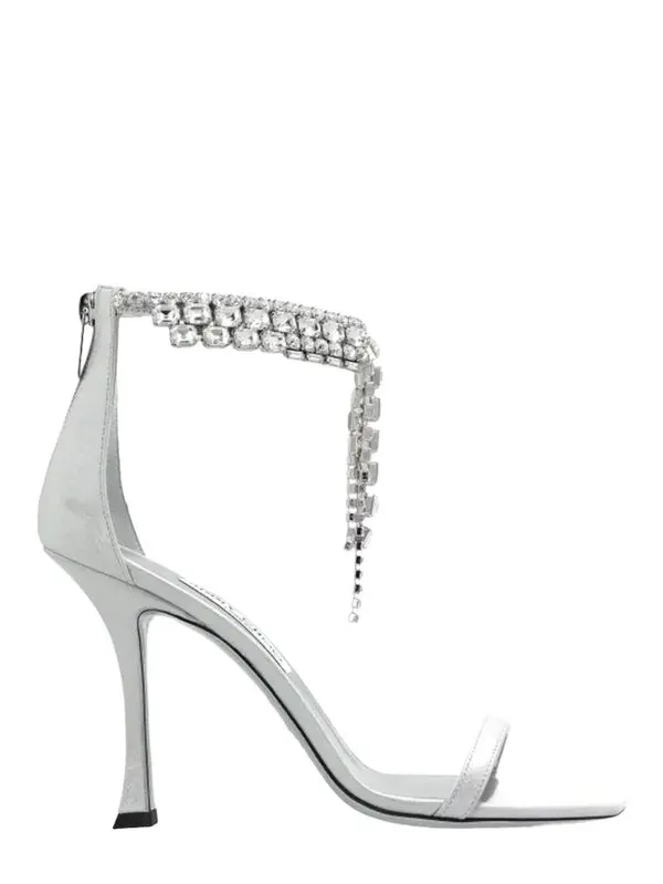 JIMMY CHOO Verity Crystal-embellished Sandals - Silver